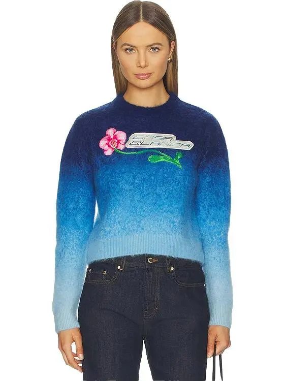 Casablanca Gradient Orchid Sweater - Blue
