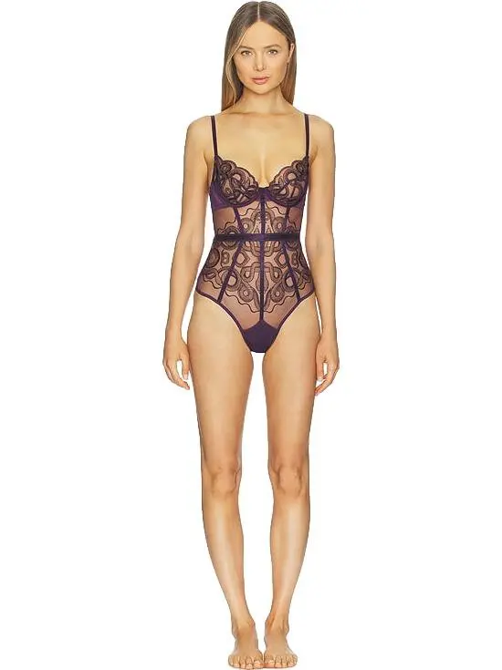 THISTLE AND SPIRE Scylla Bodysuit - Eggplant