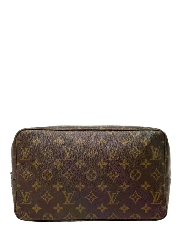 LOUIS VUITTON 1983 Monogram Trousse Toilette 28 Clutch - Brown