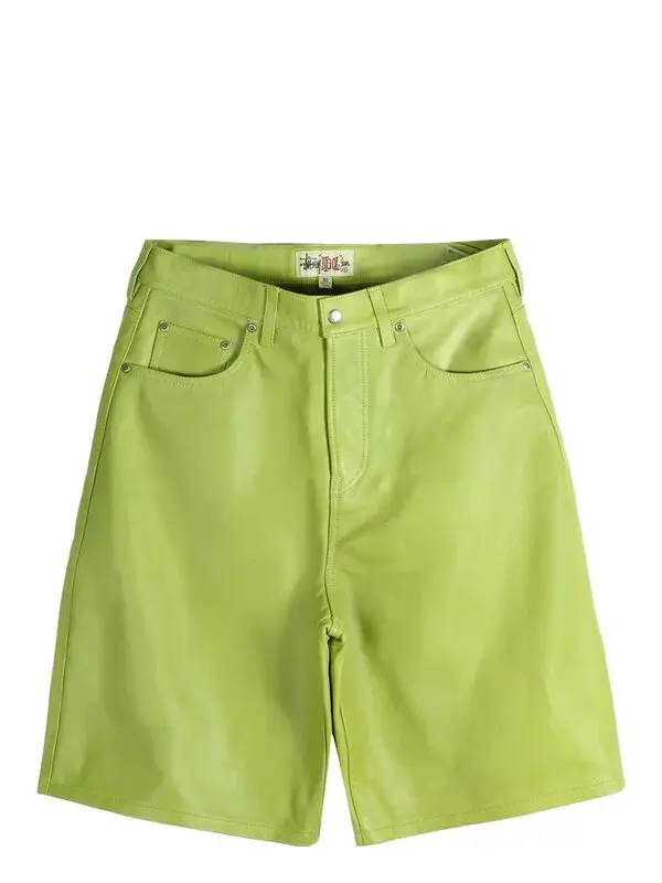 StÜssy Leather Shorts - Green