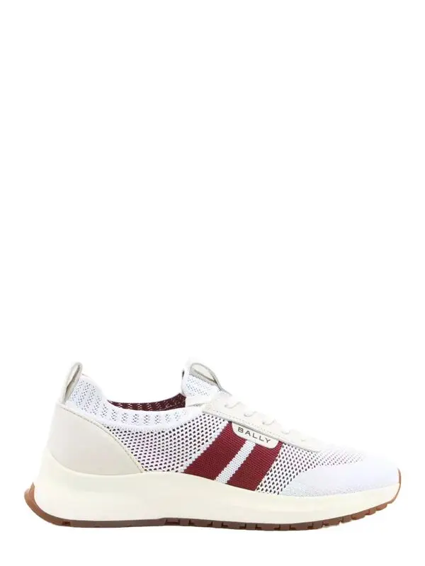 Bally Outline Striped Sneakers - White