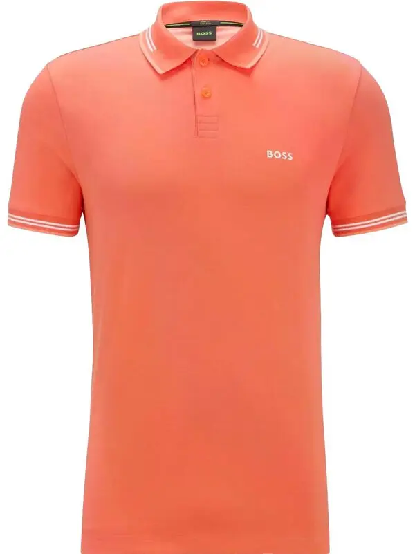 BOSS Logo-print Polo Shirt - Red