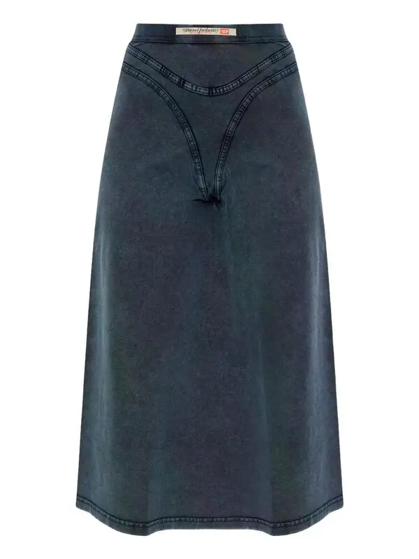 DIESEL® Midi Skirt With Front Detail - Blue