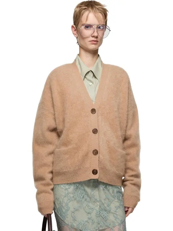Acne Studios Cashmere Cardigan - Light Brown