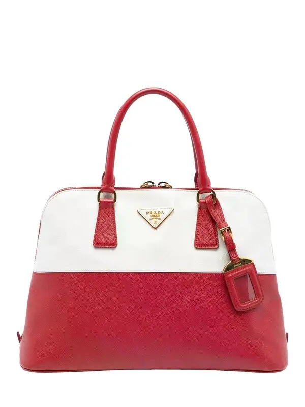 Prada Medium Saffiano Lux Promenade Satchel - Red