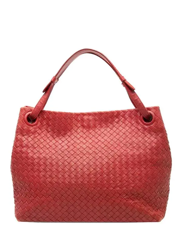 Bottega Veneta Medium Nappa Intrecciato Garda Tote Bag - Red