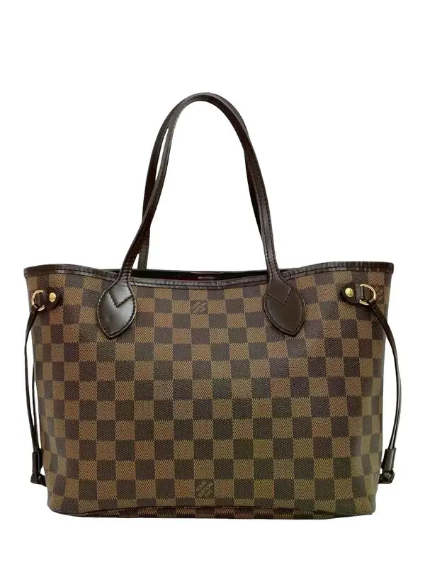 LOUIS VUITTON 2008 Damier Ebene Neverfull Pm Tote Bag - Brown