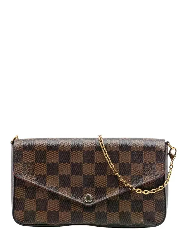 LOUIS VUITTON Damier Ebene Pochette Felicie - Brown