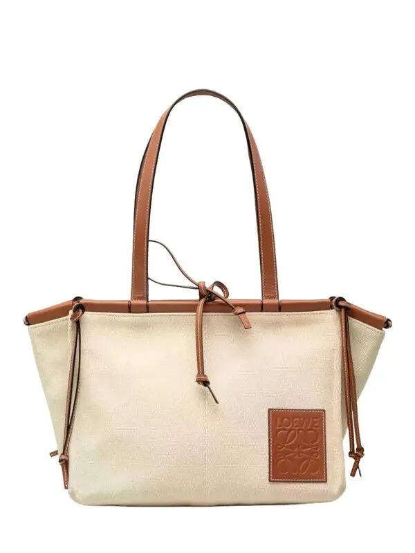 Loewe Small Canvas Cushion Tote Bag - Brown