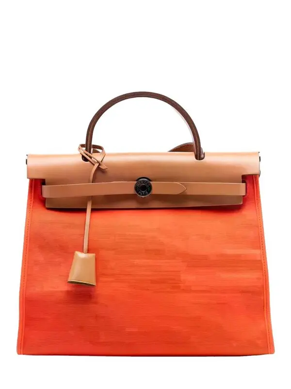 Hermès 2016 Toile Herbag Zip 31 Satchel - Orange