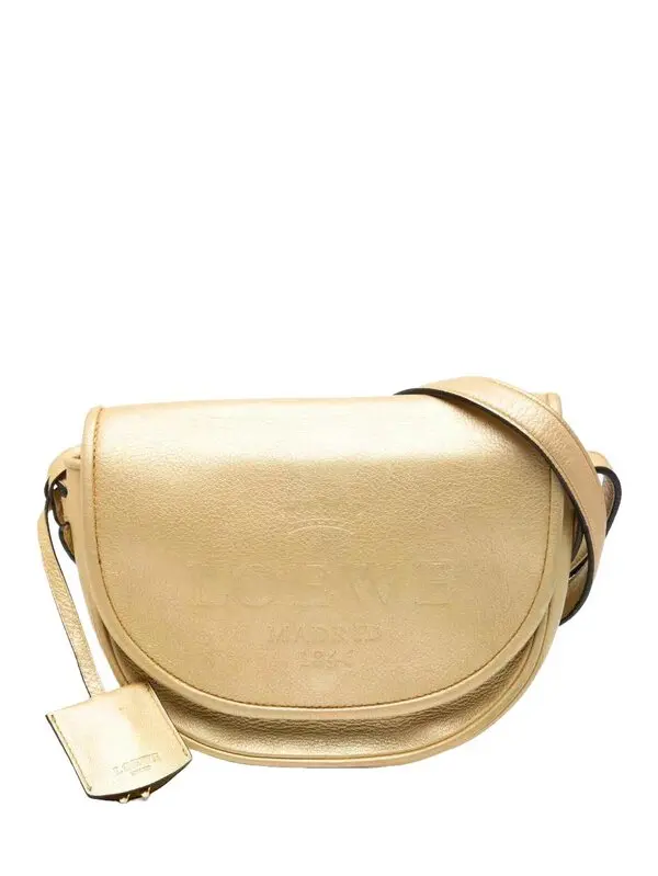 Loewe 2009 Leather Heritage Crossbody Bag - Gold