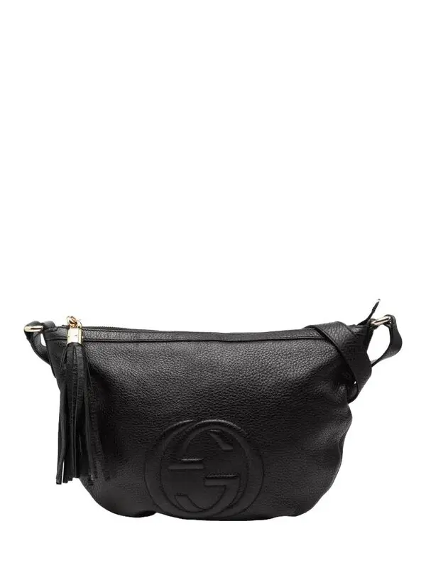 Gucci 2000-2015 Leather Soho Crossbody Bag - Black