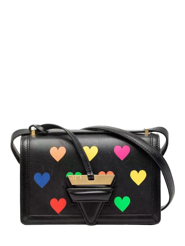 Loewe 2017 Small Leather Hearts Barcelona Crossbody Bag - Black