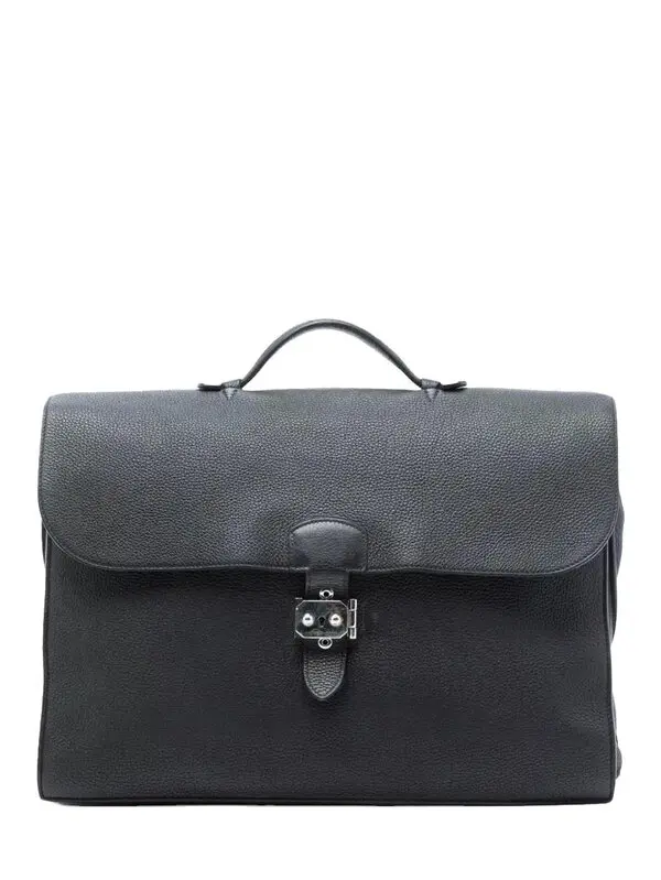 Hermès 1997-2014 Togo Sac A Depeches 38 Business Bag - Black