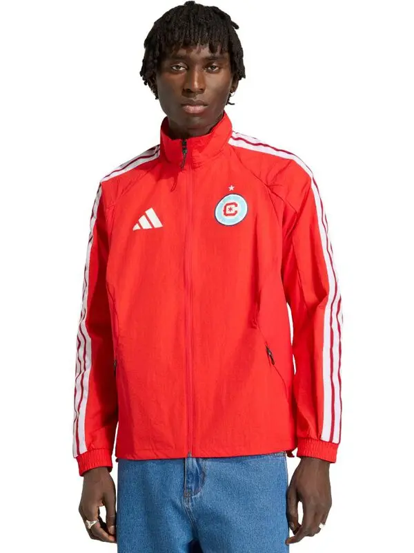 Adidas Chicago Fire Anthem Jacket - Vivid Red / White