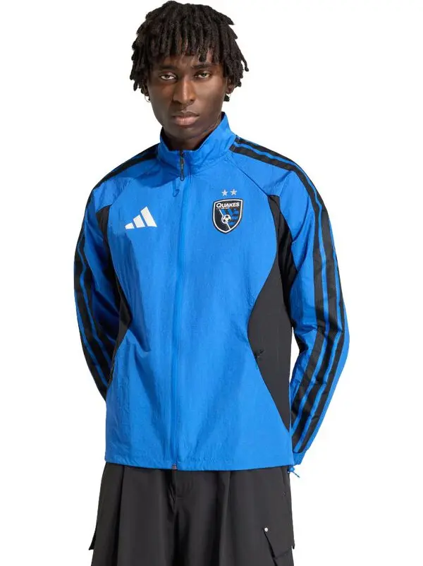 Adidas San Jose Earthquakes Anthem Jacket - Blue / White