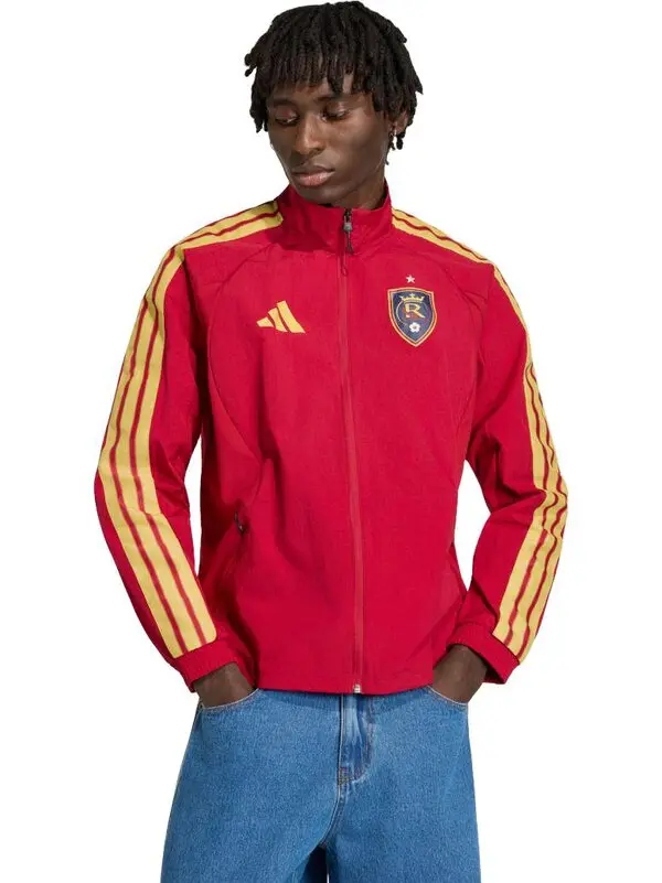 Adidas Real Salt Lake Anthem Jacket - Team Victory Red / Pyrite