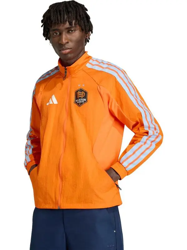 Adidas Houston Dynamo Anthem Jacket - Orange / White