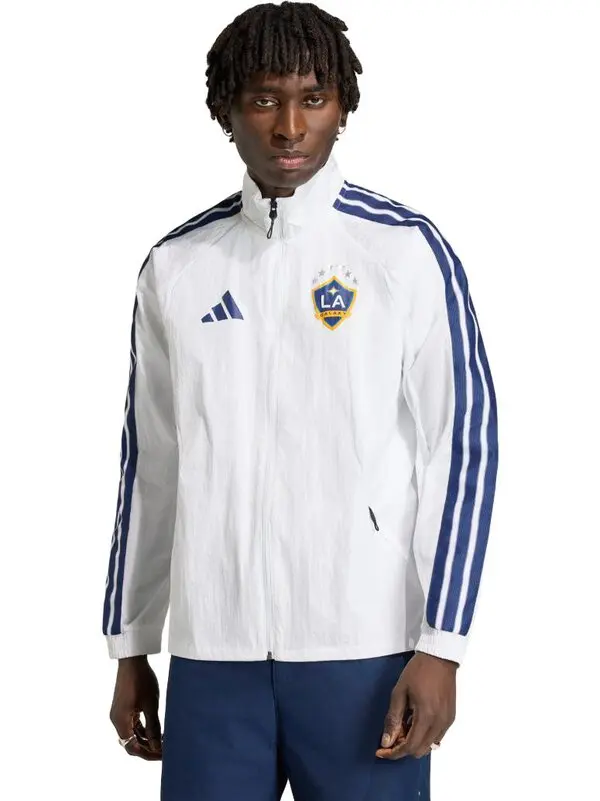 Adidas La Galaxy Anthem Jacket - White / Dark Blue