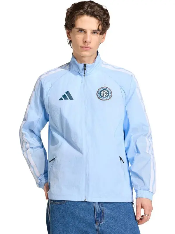 Adidas New York City Fc Anthem Track Jacket - Glow Blue / Blue Night