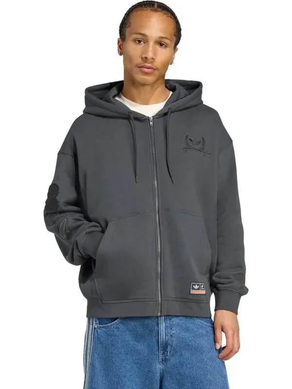 Adidas Originals & All Blacks Full Zip Hoodie - Carbon