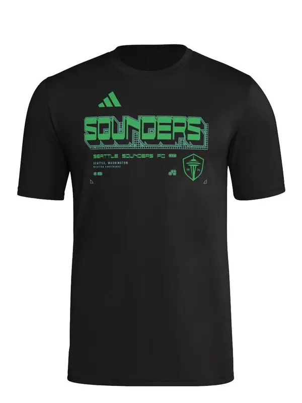 Adidas Seattle Sounders Fc Men’s Short Sleeve Pregame T-shirt - Black / Mls-ssf-s6s