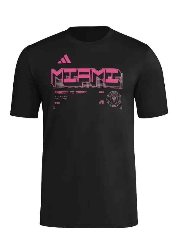 Adidas Inter Miami Cf Short Sleeve Pregame T-shirt - Black / Mls-mif-37p