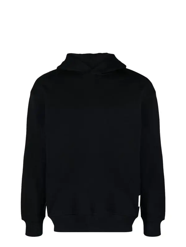 Emporio Armani Cotton Hoodie With Logo Patch - Blue