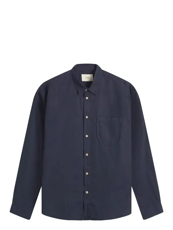 Folk Curve Shirt - Deep Navy