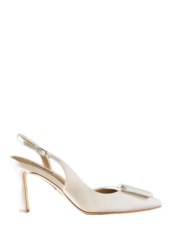 Badgley Mischka Graciella High Heel Slingback Pumps - White