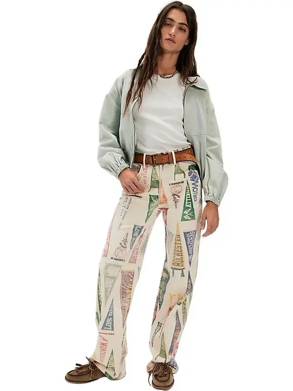 MOTHER The Maven Sneak Printed Jeans - Pep Rally