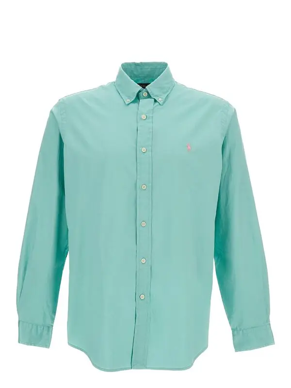 Polo Ralph Lauren Shirt In Twill - Green