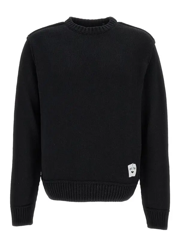 ARTE ANTWERP Reversible Crewneck Sweater - Black