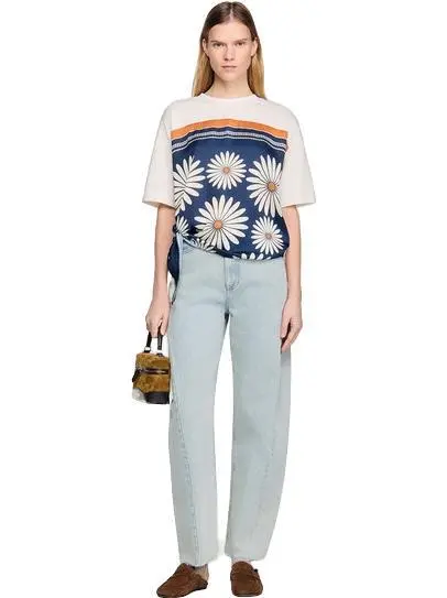 Sandro T-shirt With Bandana Print - Floral
