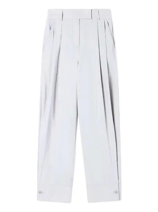 Giorgio Armani Washed Technical Silk Wide-leg Trousers - Black / White / Pink / Gray