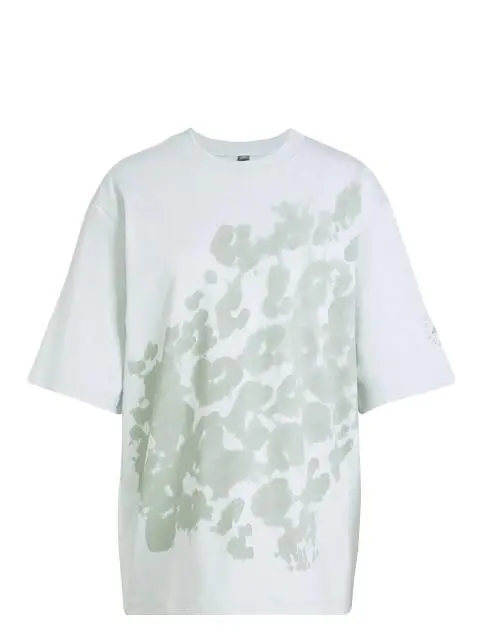 Adidas By Stella McCartney Logo Leopard Print Oversized T-shirt - Green
