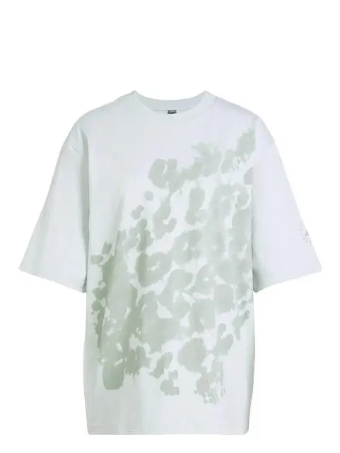 Adidas By Stella McCartney Logo Leopard Print Oversized T-shirt - Green