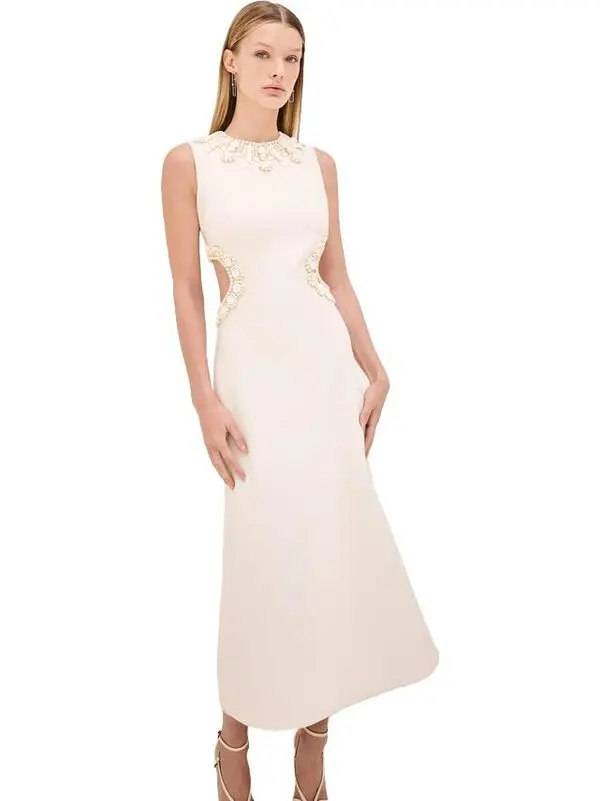 Alexis Leda Midi Dress - Neutral