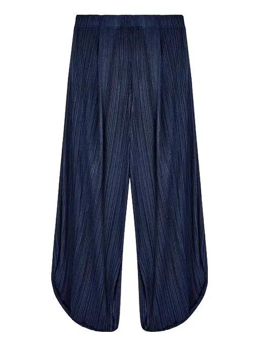Giorgio Armani Pleated Jersey Trousers - Blue