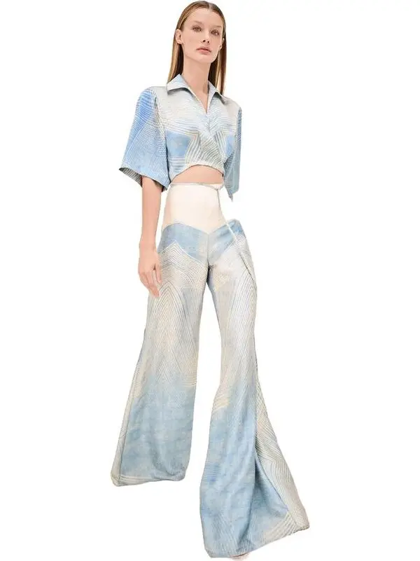 Alexis Liari Croc Leather Top - Red