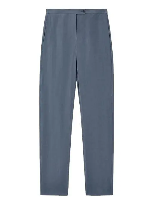 Emporio Armani Washed Modal Twill Trousers - Blue