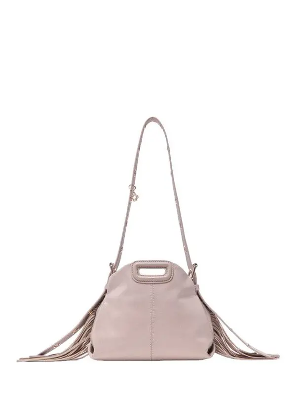 Maje Naplak Leather Miss M Mini Bag - Beige