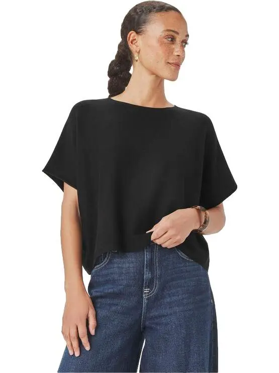 Splendid Christa Short Sleeve Sweater - Black