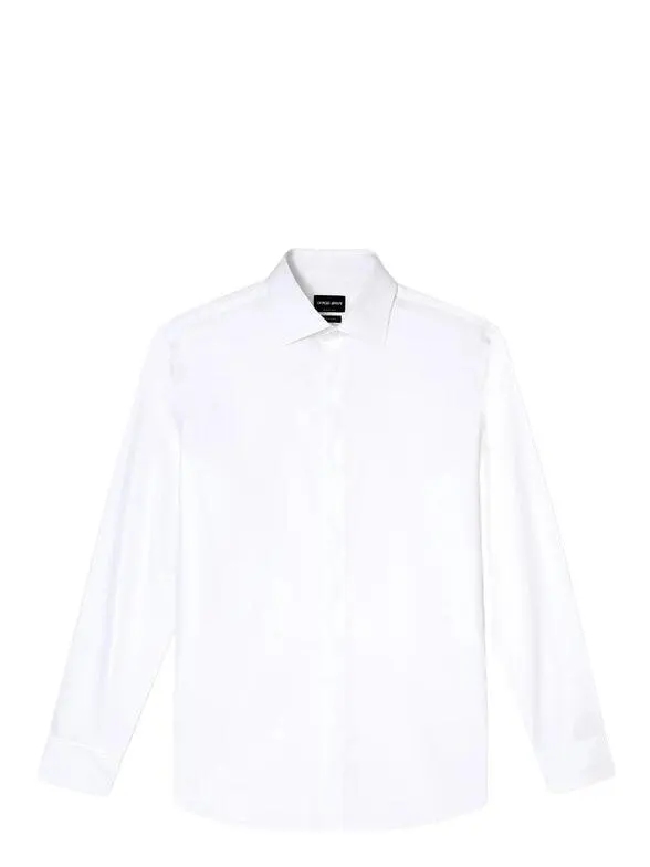 Giorgio Armani Regular-fit Luxury Cotton Shirt - White