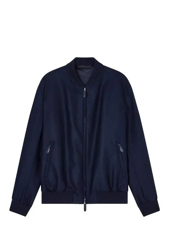 Giorgio Armani Cashmere Drap Blouson - Navy