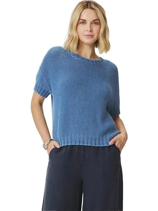 Splendid Annmarie Short Sleeve Sweater - Blue