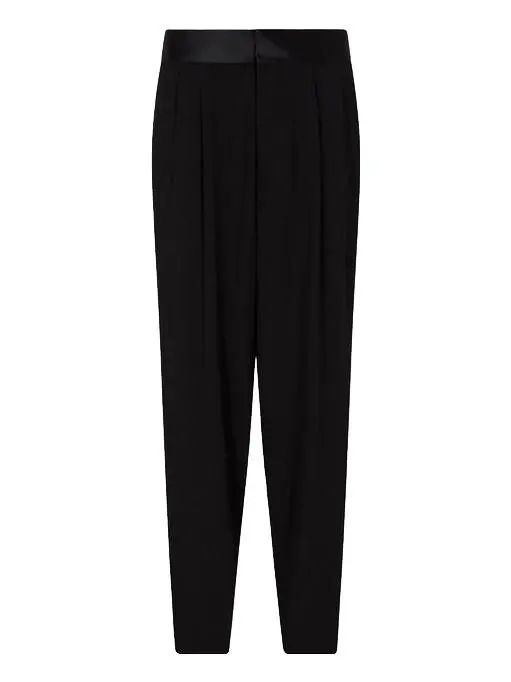 Giorgio Armani Double-pleat Wool Crêpe Trousers - Black