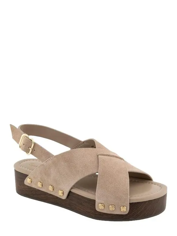 Splendid Quintana Suede Wedge Sandals - Denim