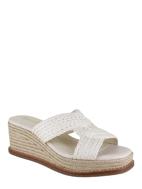 Splendid Daria Raffia Wedge - Denim