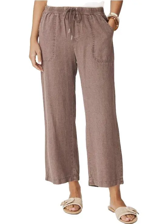 Splendid Angie Crop Wide Leg Pant - Natural